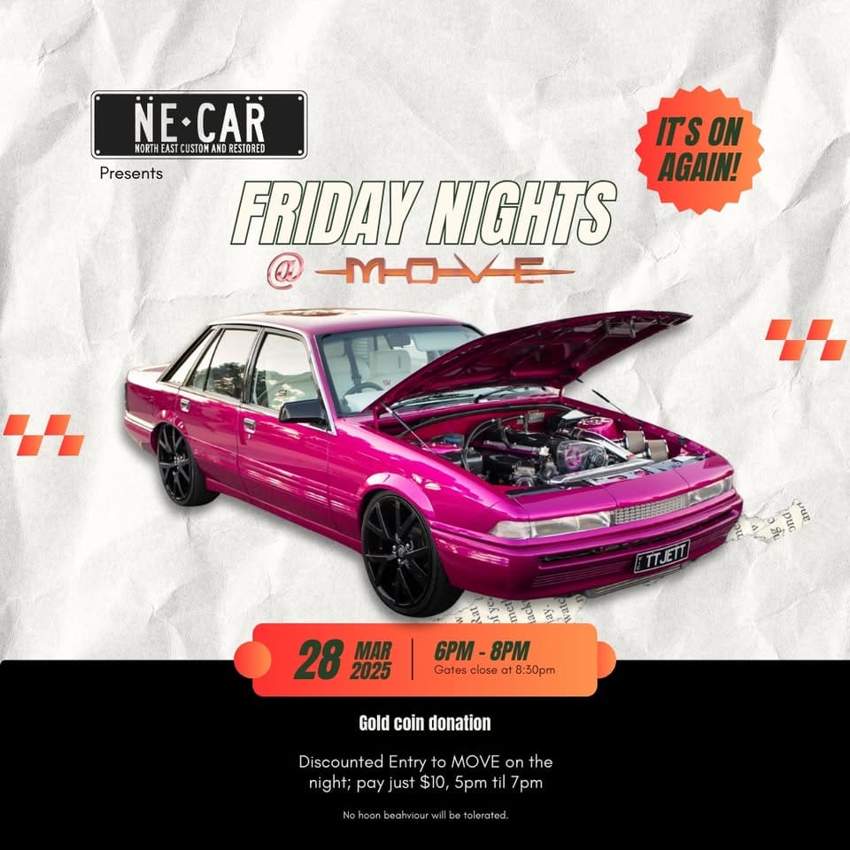 Friday Nights at MOVE - March 2025 | Car Events VIC | Cruzn Rides Group